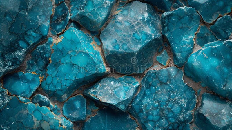 Turquoise Raw Crystals, Natural Stones Background Stock Illustration ...