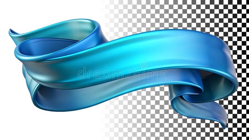 Turquoise Ribbon Banner, Decorative and Elegant Text Element Png ...