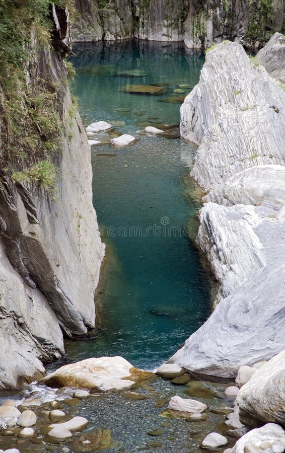 Turquoise River, Taiwan stock image. Image of marble - 12274883