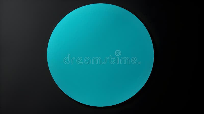 Turquoise Round Paper Note on a Black Background. Brainstorming ...