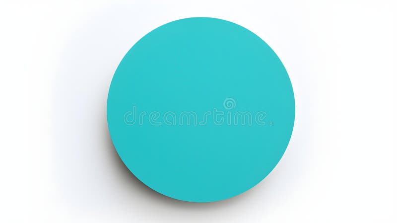 Turquoise Round Paper Note on a White Background. Brainstorming ...