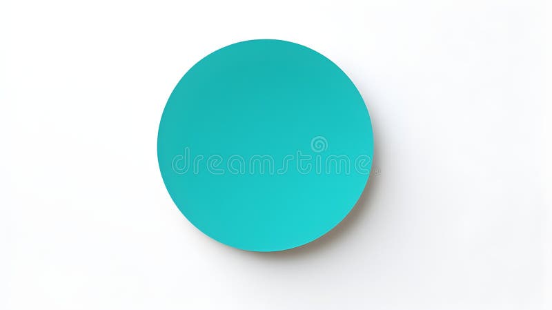 Turquoise Round Paper Note on a White Background. Brainstorming ...