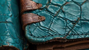 Turquoise Rustic Leather Texture: a Panoramic Long Banner Background ...