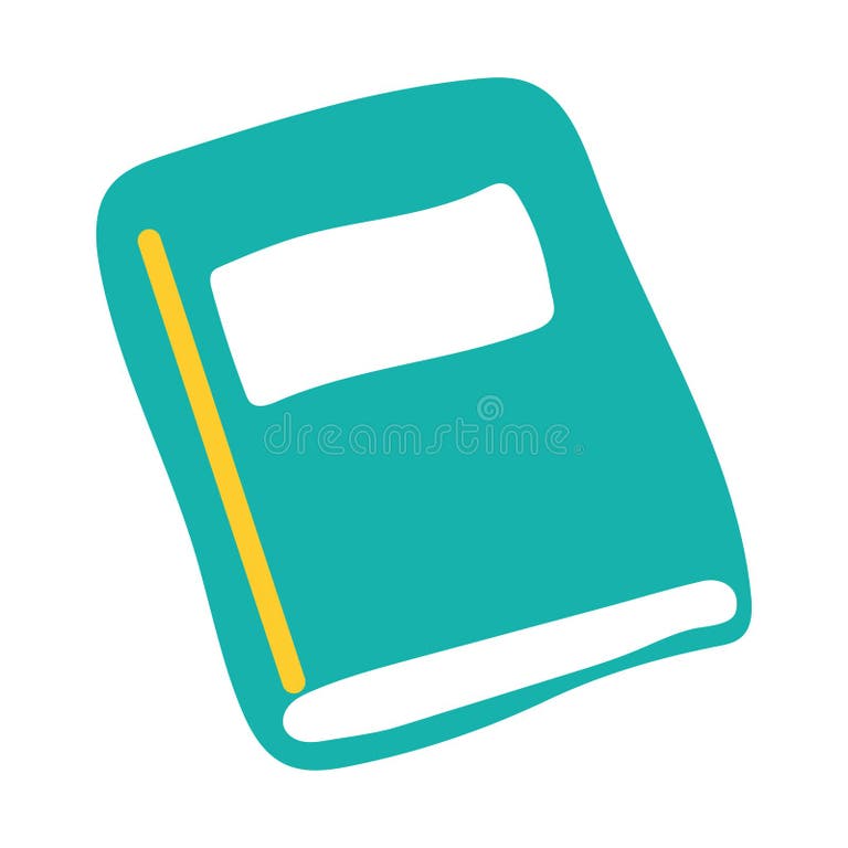 Turquoise School Notebook. Vector Stock Vector - Illustration of ...