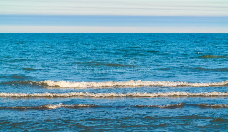 Turquoise Sea and Horizon with Clouds Stock Image - Image of horizon ...
