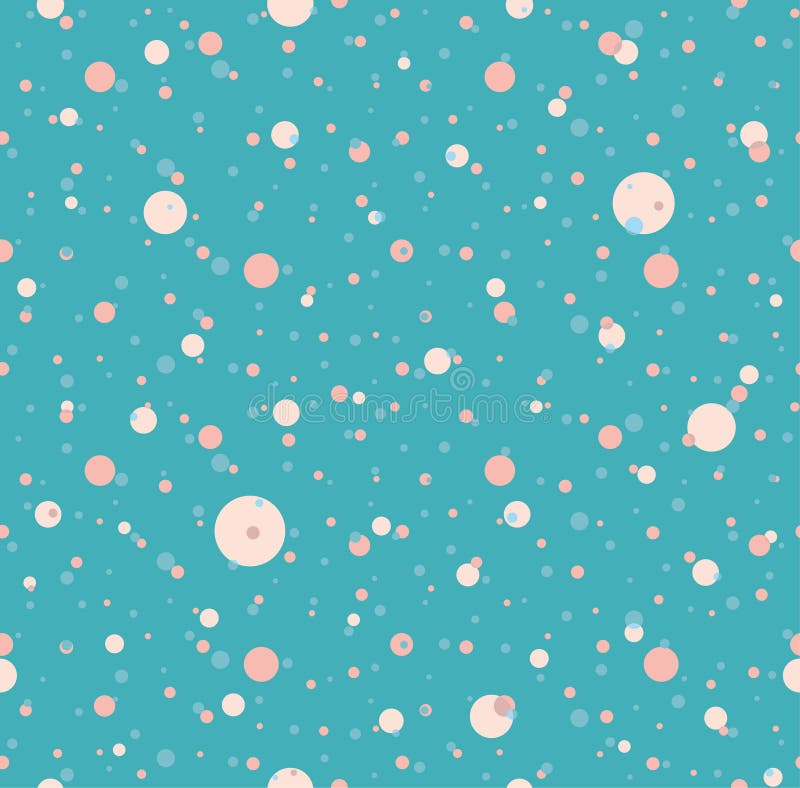 Turquoise Seamless Polka Dots. Stock Illustration - Illustration of ...