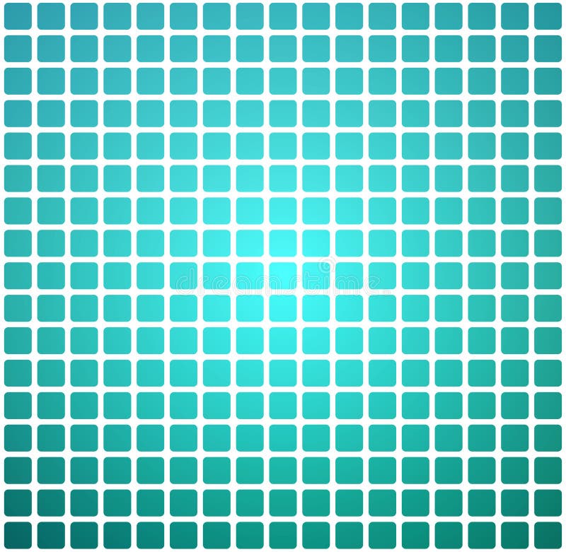Turquoise Shades Rounded Mosaic Background Over White Square Stock ...