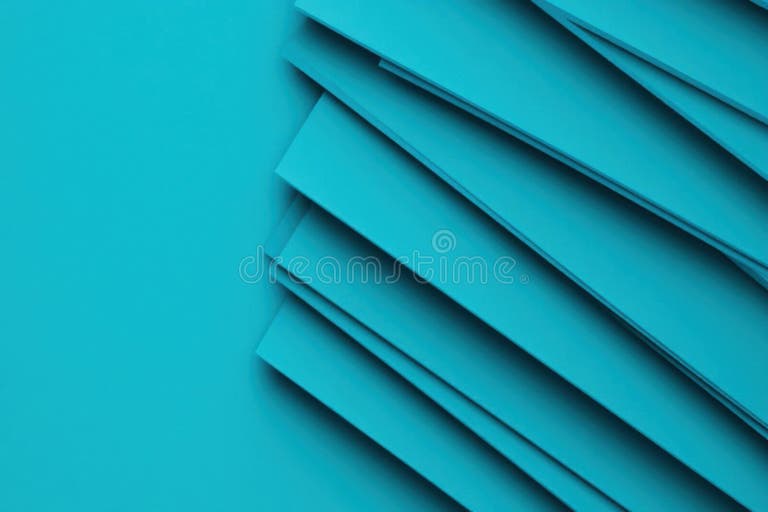 Turquoise Sheets Neatly Stacked and Arranged for Simple Presentation ...