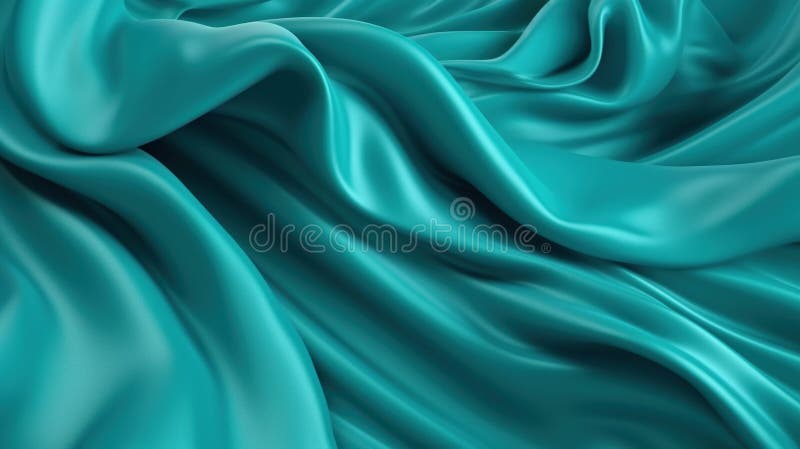 Turquoise Silk Background, for Product Presentation. Generative AI ...