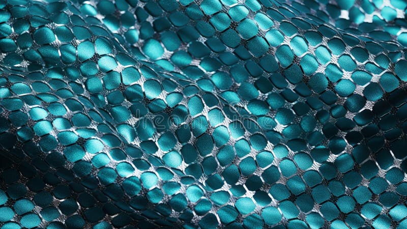 Turquoise and Silver Metallic Mesh Abstract Pattern Stock Illustration ...