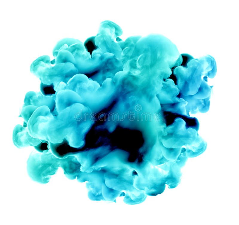 Turquoise Smoke on a White Background. 3d Illustration, 3d Rendering ...