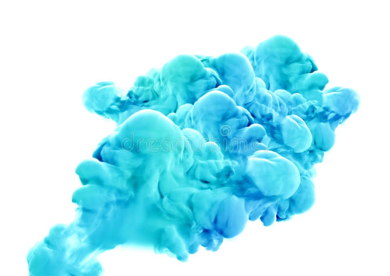 Turquoise Smoke On A White Background. 3d Illustration, 3d Rendering ...