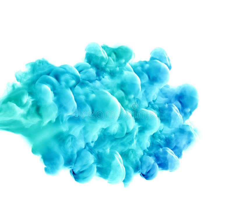 Turquoise Smoke on a White Background. 3d Illustration, 3d Rendering ...