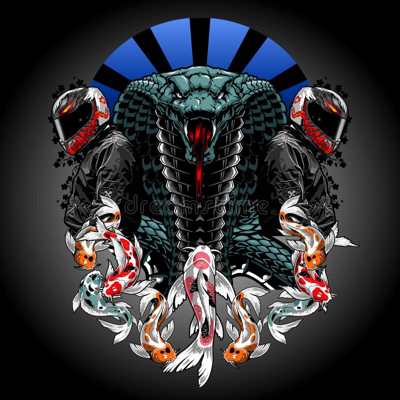 Koi Fish Dark Background Stock Illustrations – 176 Koi Fish Dark ...