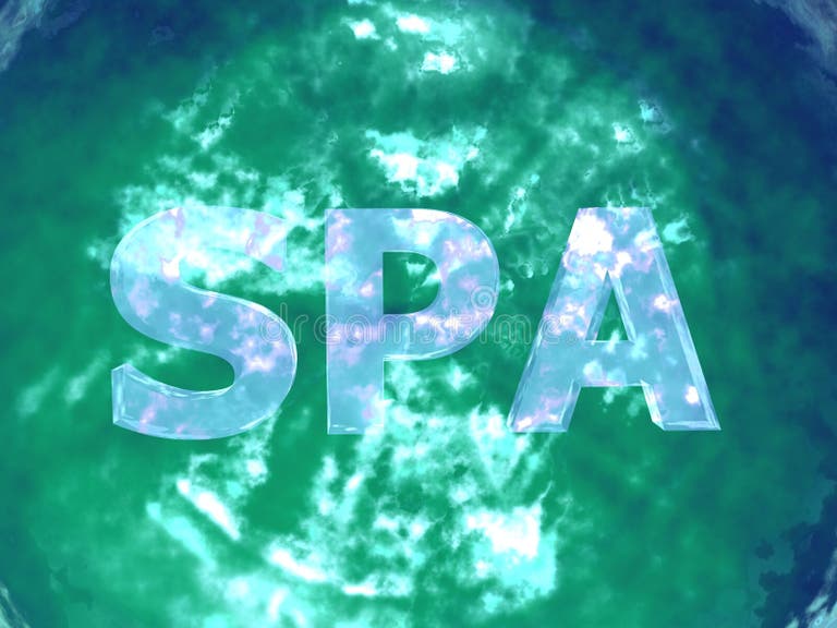 Turquoise Sparkling Water with SPA Sign Stock Illustration ...