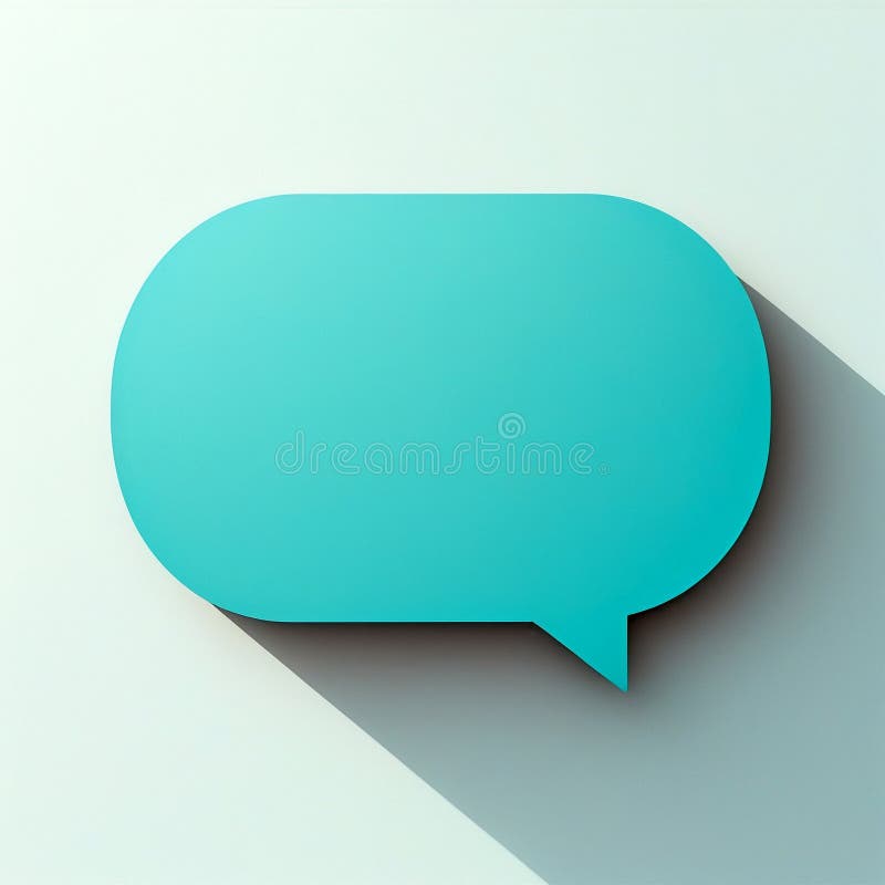 Creative Turquoise Speech Bubble with a Modern Design Element Stock ...