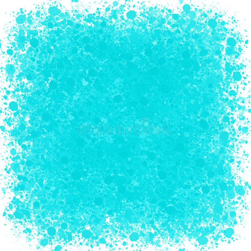 Turquoise Splatter Pattern Fills the Square Frame, Composed of Numerous ...