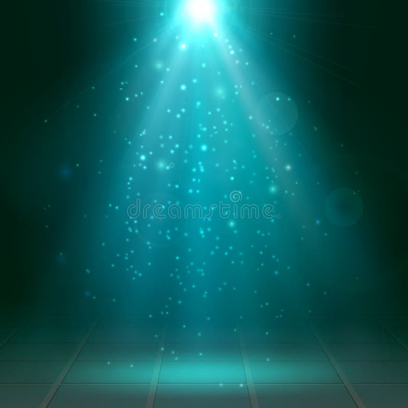 Turquoise Spotlights, Fog, Smoke, Scene, Disco, Light Effects, Vector ...