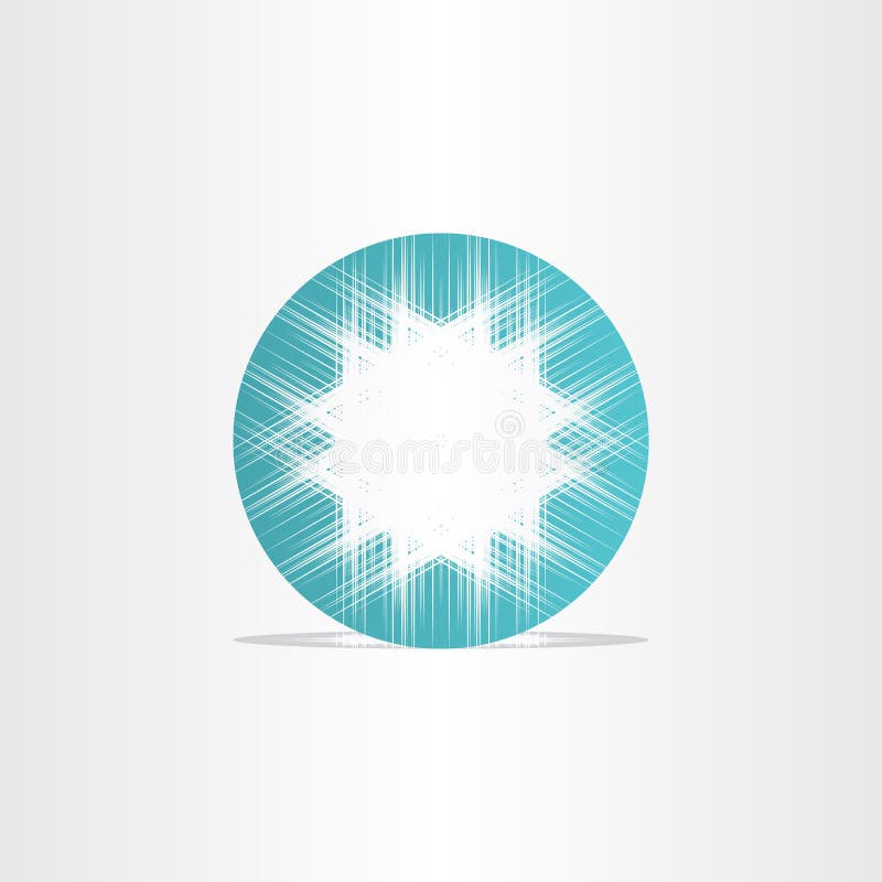 Turquoise Star Abstract Circle Background Stock Vector - Illustration ...