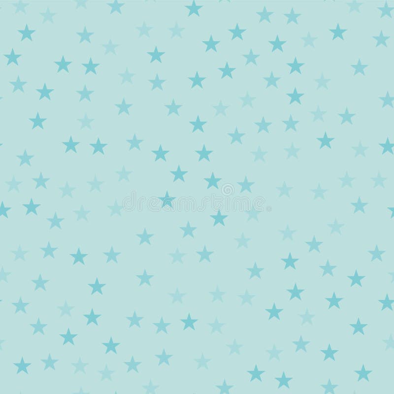 Turquoise Stars Pattern on Light Blue Background. Stock Vector ...