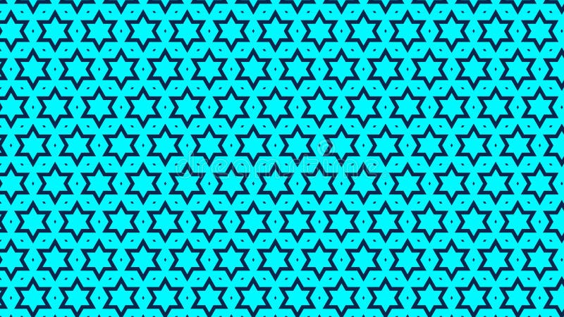 Turquoise Stars Pattern on Light Blue Background. Stock Vector ...