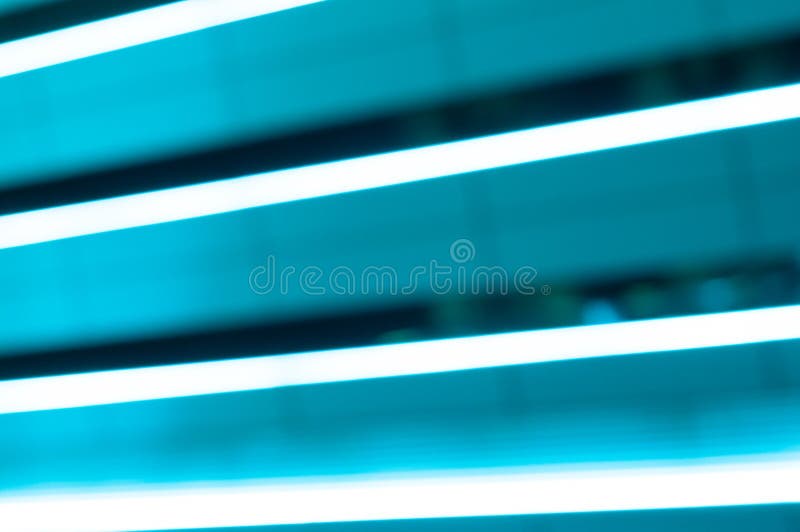 Turquoise Stretch of LED Lines. Night Light Stock Photo - Image of ...