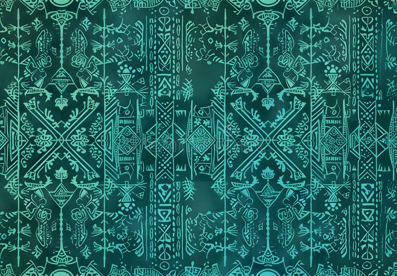 Teal Geometric Pattern for Scrapbooking Stock Illustration ...