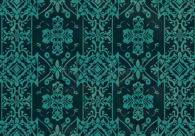 Teal Geometric Pattern for Scrapbooking Stock Illustration ...