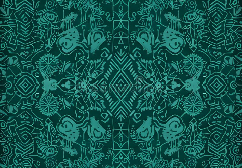 Teal Geometric Pattern for Scrapbooking Stock Illustration ...