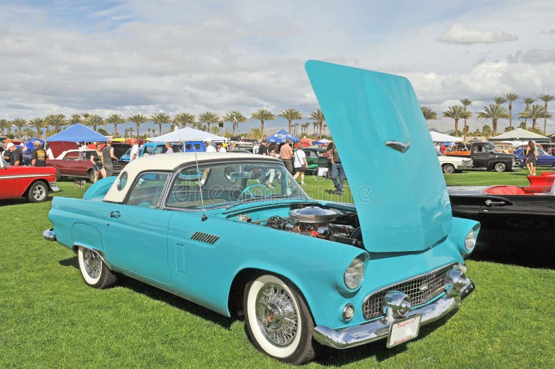 Turquoise Thunderbird editorial photo. Image of race - 97488941