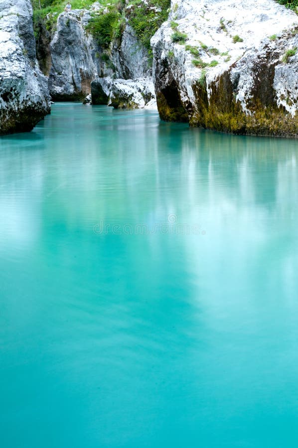 Turquoise water stock image. Image of creek, mountain - 17855337