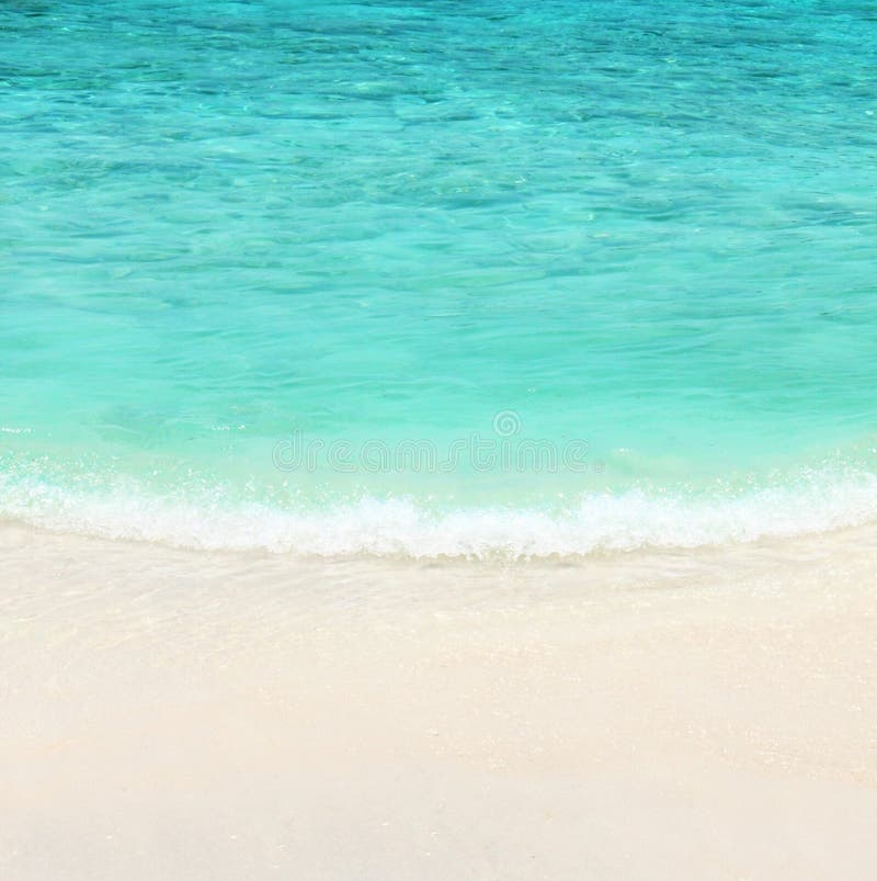Turquoise Water of the Ocean and White Sand Stock Image - Image of blue ...