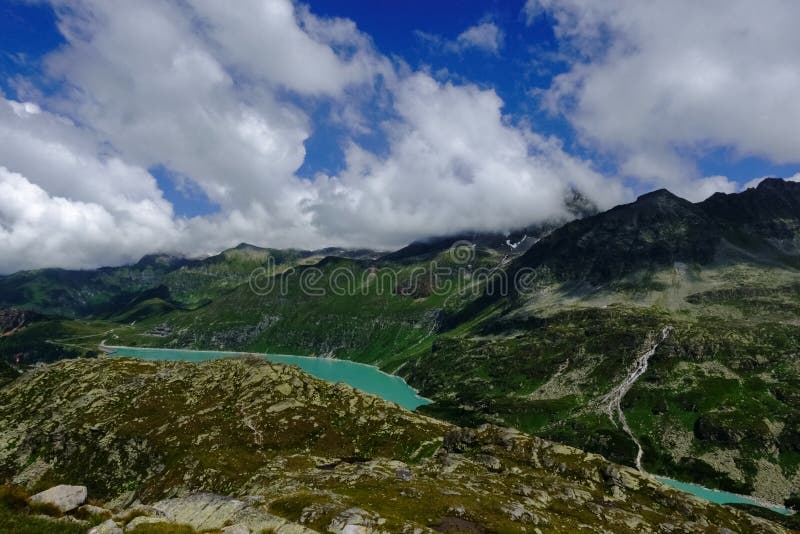 Turquoise Water in a Water Reservoir in a Glacier World Stock Photo ...