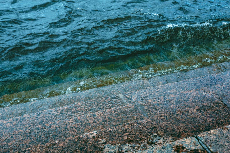 Turquoise Water of River at Marble Steps Stock Photo - Image of step ...