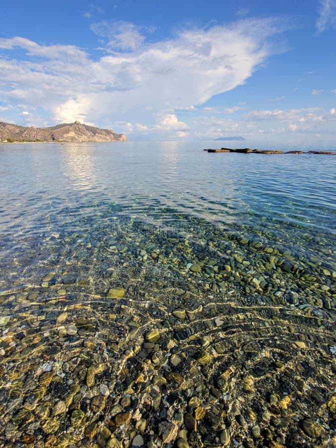 Turquoise water of Sicily stock photo. Image of amazing - 128780420