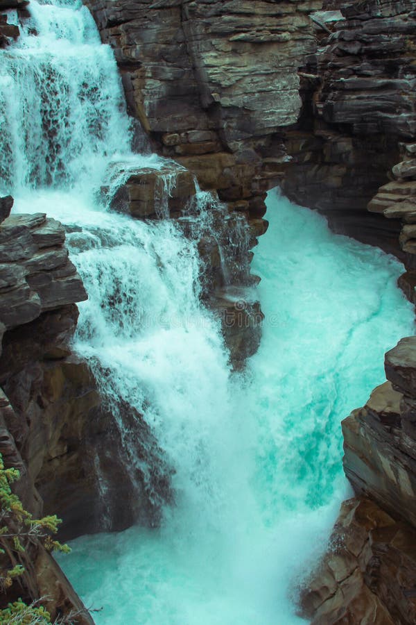 Turquoise waterfall stock image. Image of river, pouring - 43768935