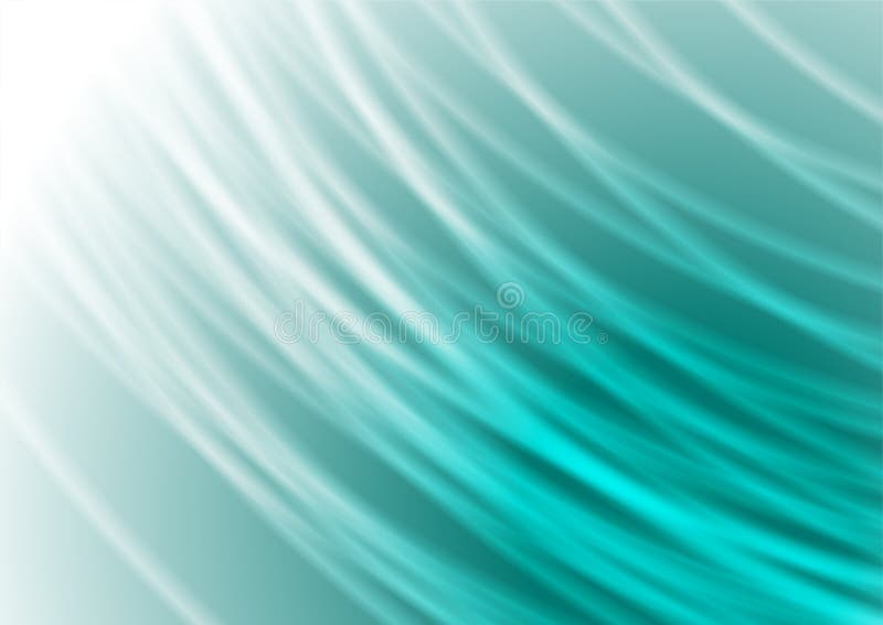 Turquoise and White Smooth Waves Abstract Elegant Background Stock ...