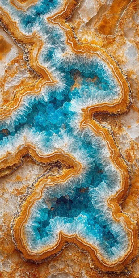 Turquoise and Yellow Abstract Crystal Geode Texture Background, Luxury ...