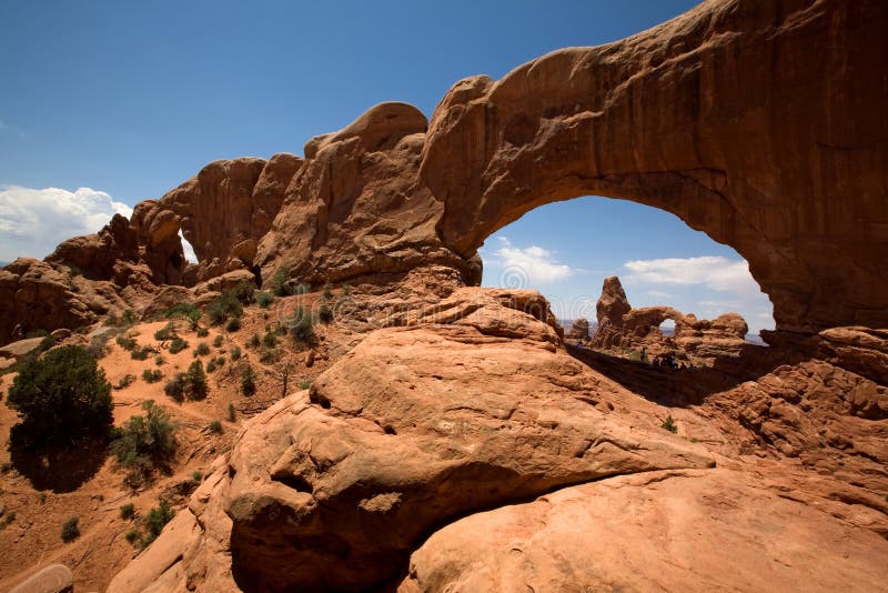 Turret Arch stock photo. Image of face, sandstone, turret - 68546056