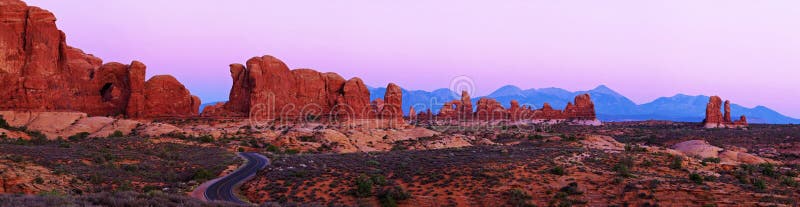 Rock Arch Windows at Night stock photo. Image of american - 9452328