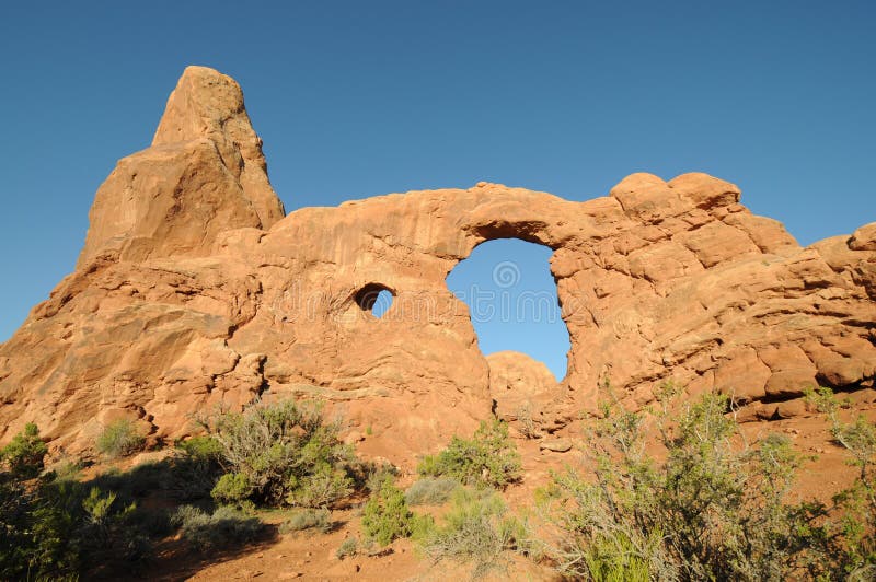 Turret Arch Utah stock image. Image of natural, arches - 15271459