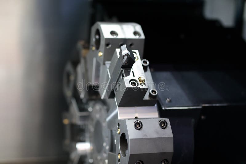 Turret Head of CNC Lathe Machine and Tool Holder Stock Photo - Image of ...