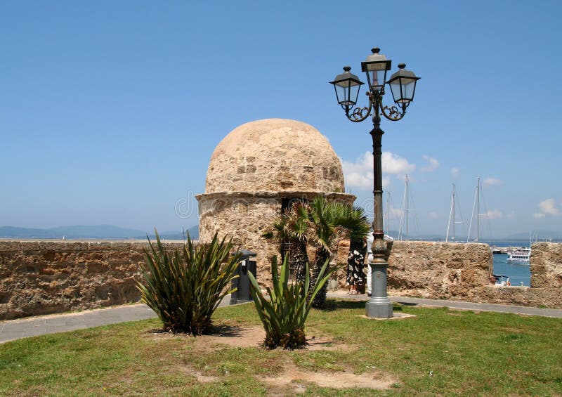 Turret on the Walls of Alghero. Stock Photo - Image of turret, walls ...