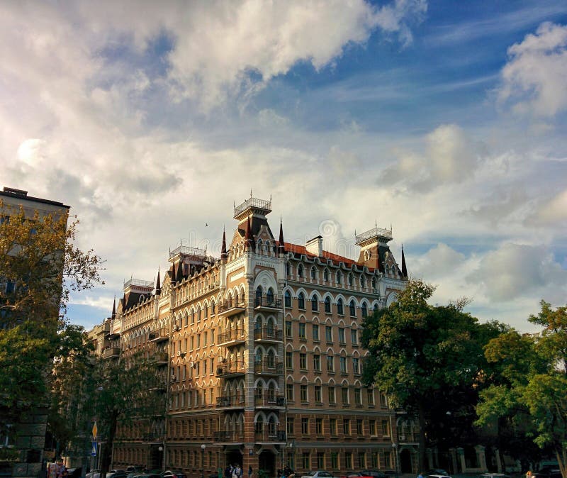 House with turrets editorial photo. Image of clouds, odessa - 78137201
