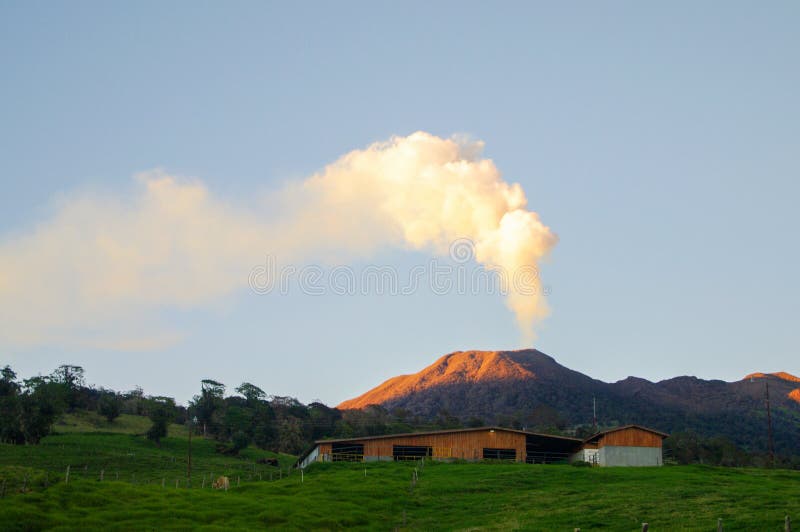 Turrialba Volcano stock photo. Image of rica, smoke - 102487108