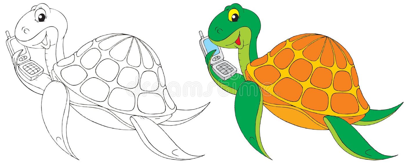 Sea Turtle Phone Stock Illustrations – 130 Sea Turtle Phone Stock ...
