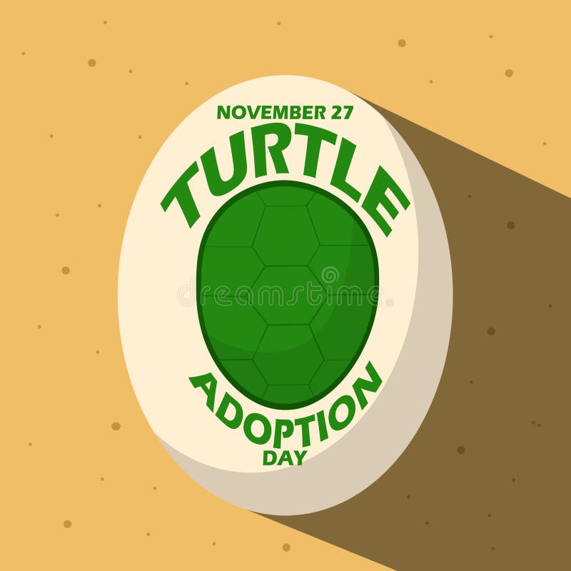 Turtle Adoption Day on November 27 Stock Vector - Illustration of ...