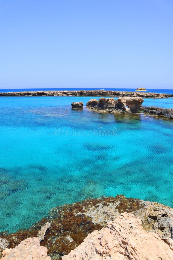 Turtle Bay Near Protaras, Cyprus Stock Photo - Image of turtle, island ...
