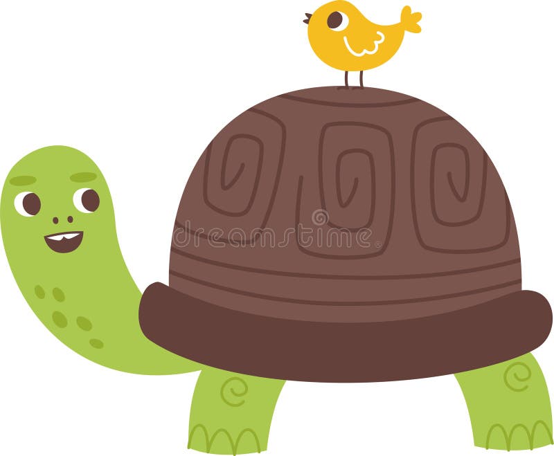Turtle and Bird stock illustration. Illustration of nature - 300415032