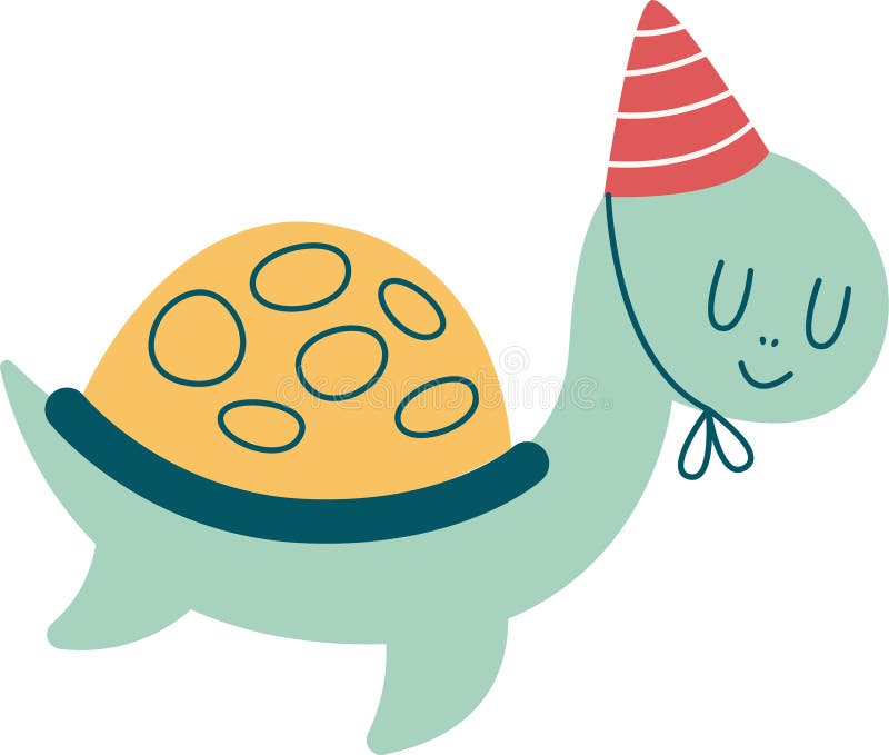 Turtle Birthday Animal stock vector. Illustration of holiday - 289744722